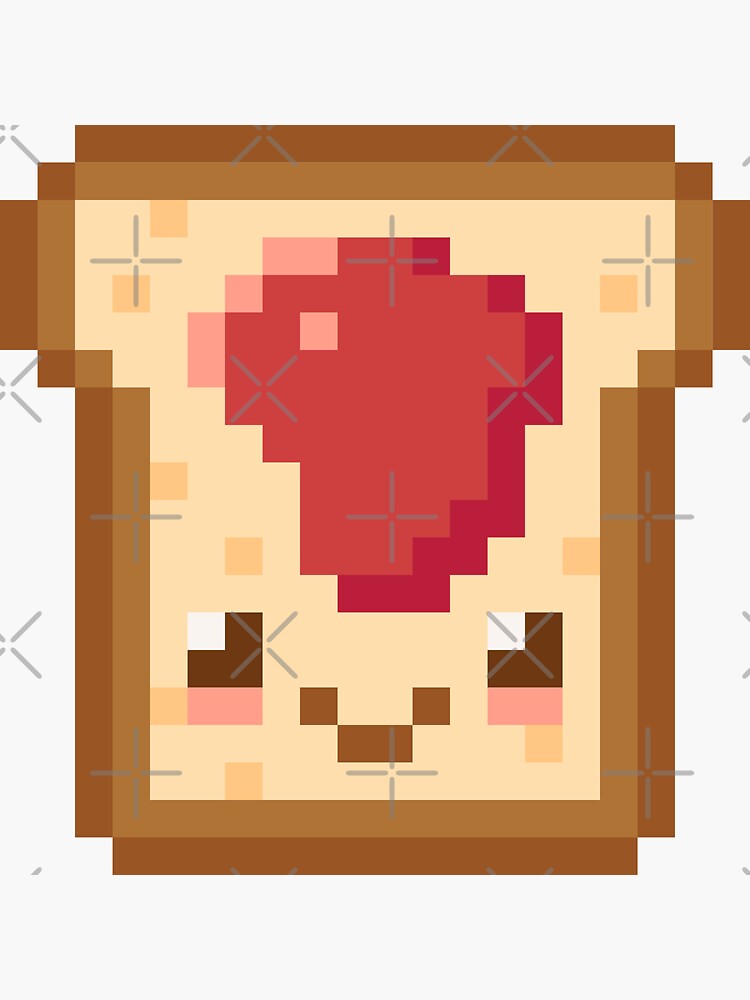 "Pixel toast" Sticker for Sale by kasumiblu | Redbubble