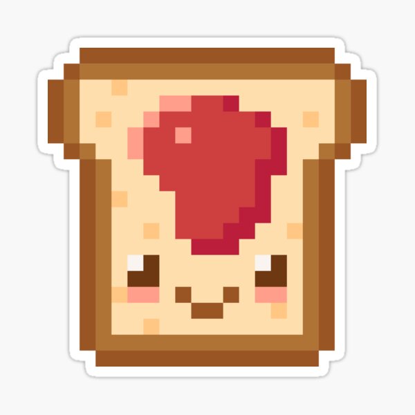 "Pixel toast" Sticker for Sale by kasumiblu | Redbubble