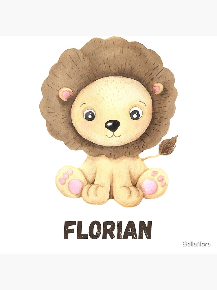 "Florian 'Add your own name' baby Lion" Poster for Sale by BellaNora ...