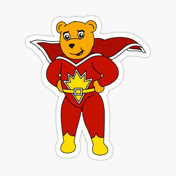 "SUPER TED superted" Sticker for Sale by nostalgic-stuff | Redbubble