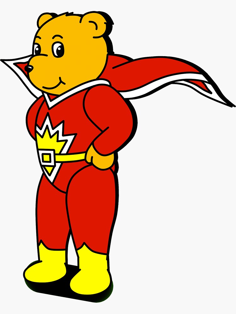 "SUPER TED superted" Sticker for Sale by nostalgic-stuff | Redbubble