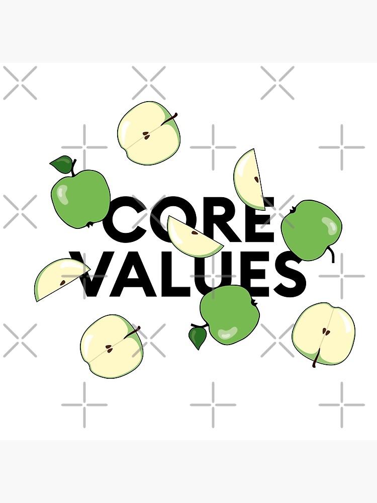 Core values” statement collage with apples" Art Print for Sale by ...