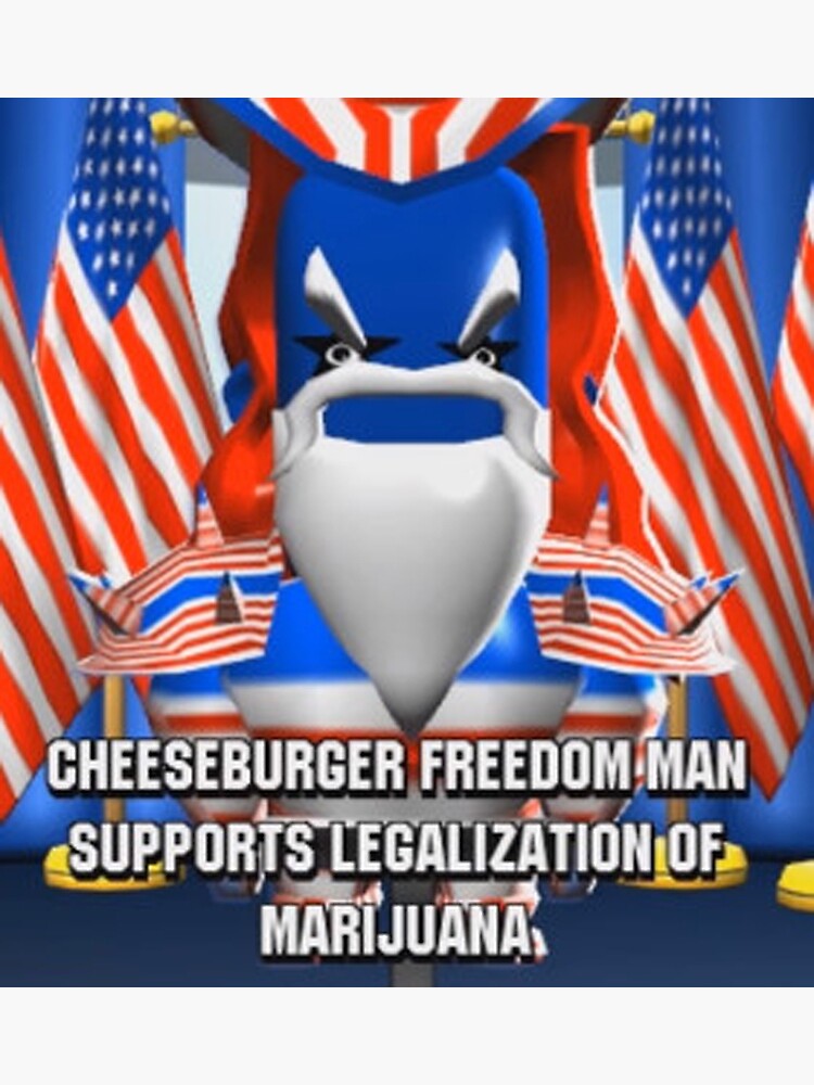 "CHEESEBURGER FREEDOM MAN" Framed Art Print for Sale by TWDHannah ...