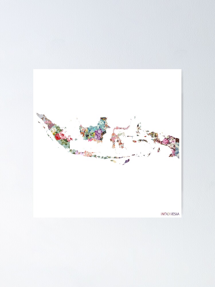 "Indonesia map" Poster for Sale by FlowersMaps | Redbubble