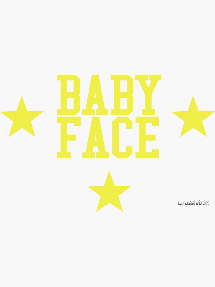 "Baby Face" Sticker by wrasslebox | Redbubble