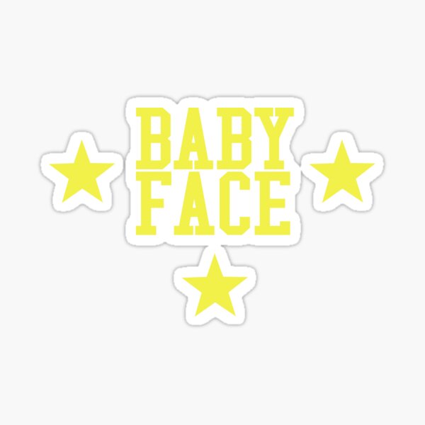 "Baby Face" Sticker by wrasslebox | Redbubble