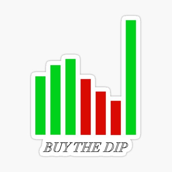 "BUY THE DIP" Sticker for Sale by Bjorntand | Redbubble
