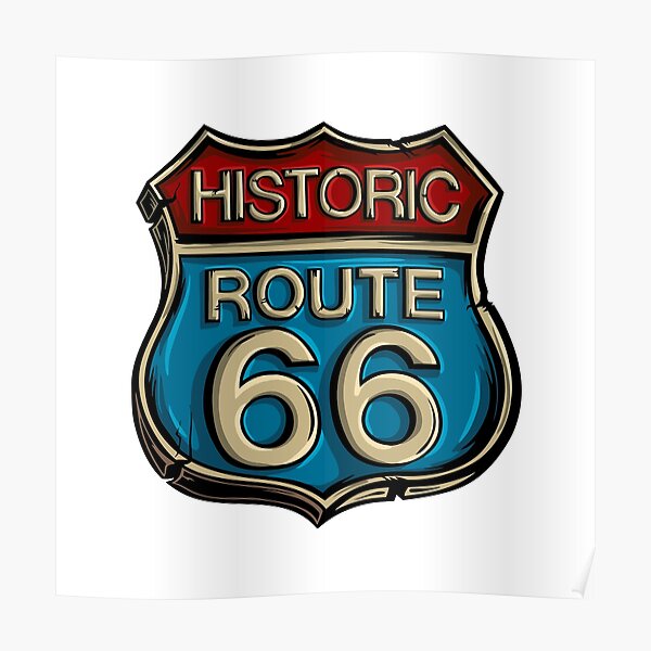 "Route 66 Classic Logo" Poster for Sale by eheller61 | Redbubble