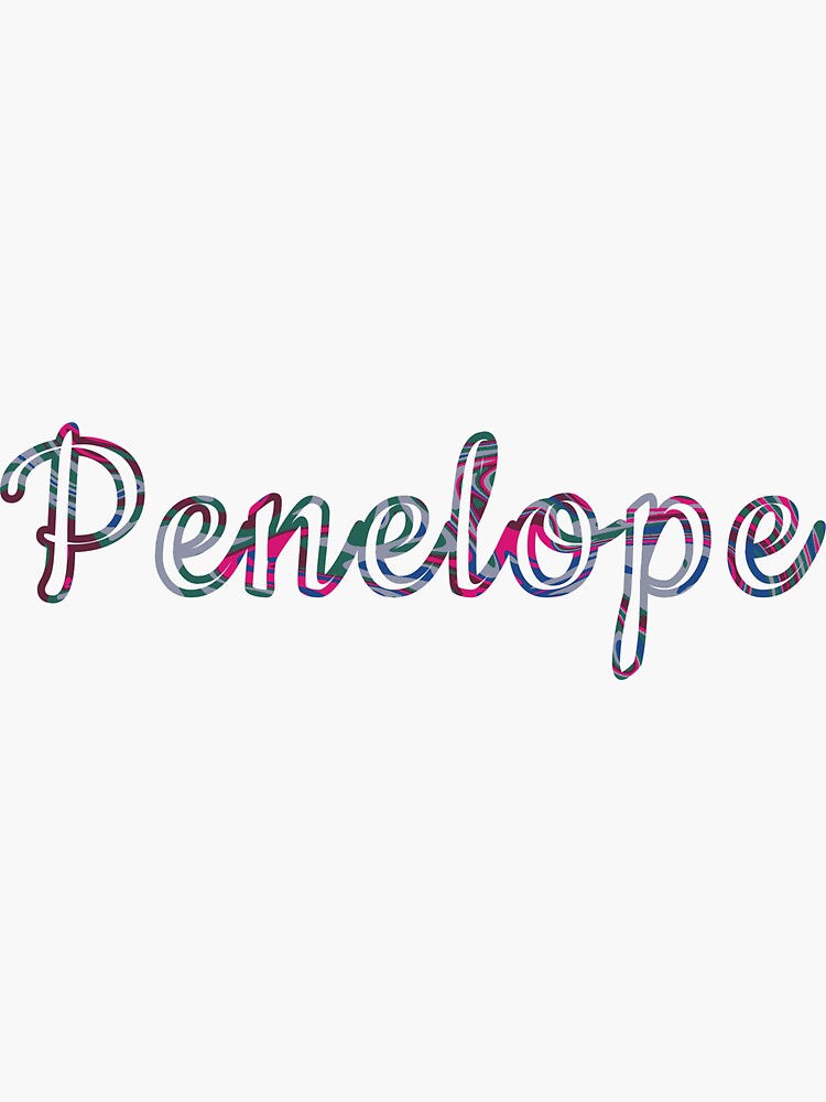 "Penelope Name Sticker" Sticker for Sale by uni-hannah-corn | Redbubble
