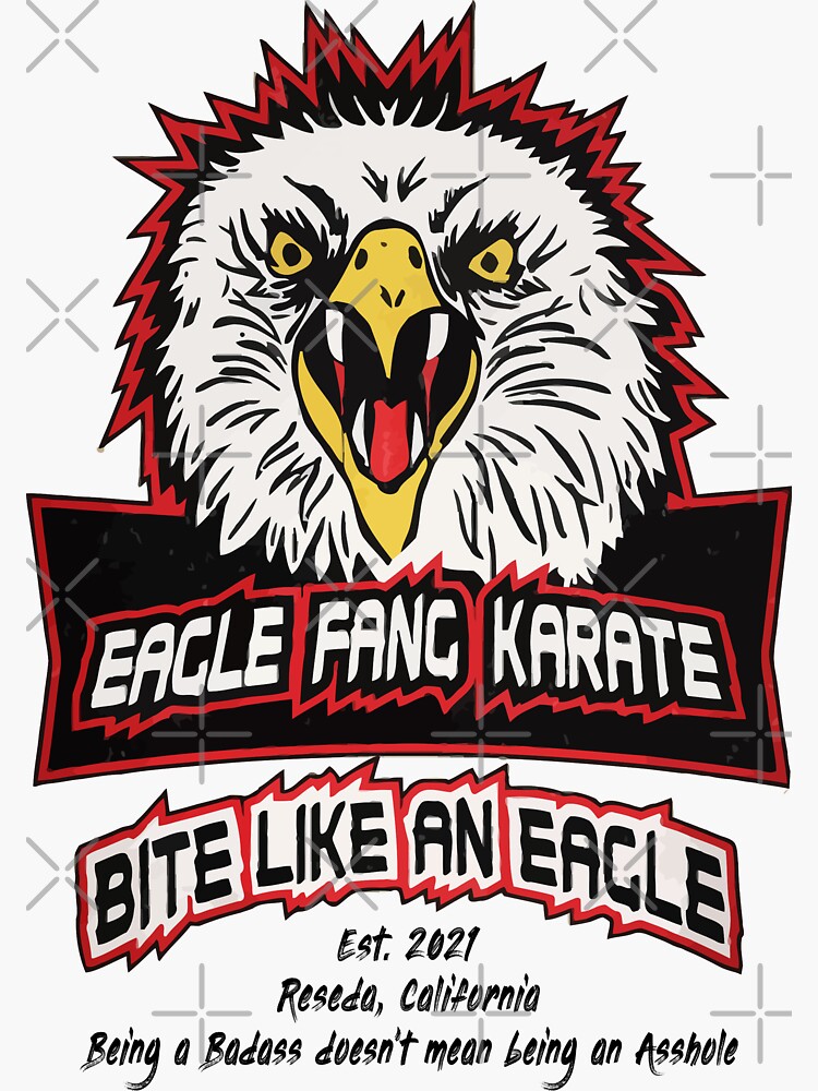 "Eagle Fang Karate Kid Cobra Kai" Sticker for Sale by ArtandDesignI | Redbubble