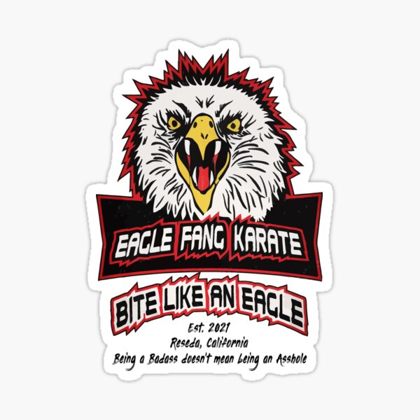 "Eagle Fang Karate Kid Cobra Kai" Sticker for Sale by ArtandDesignI | Redbubble