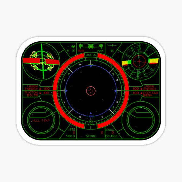 "Starfighter HUD" Sticker for Sale by Retro 4 U | Redbubble