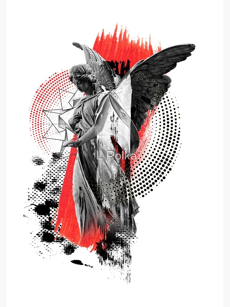 Impression artistique « Trash Polka "Angel" », par lcounter | Redbubble