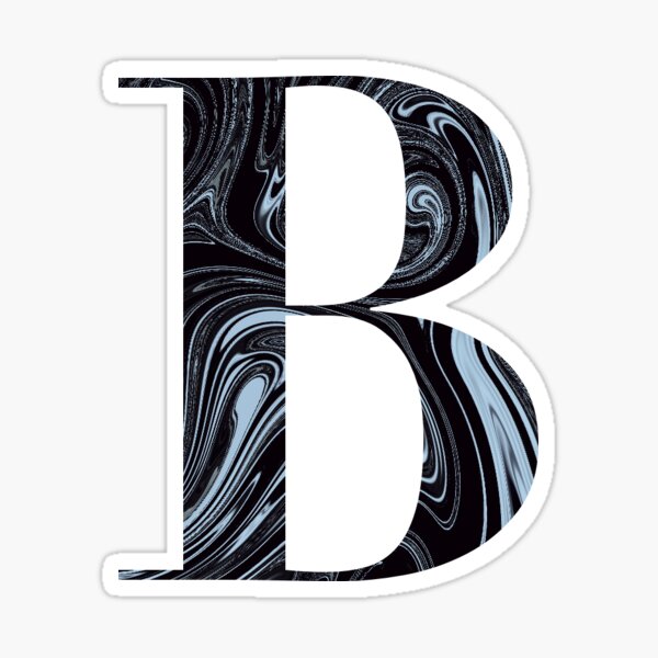 "B letter art " Sticker for Sale by Baristasbrush | Redbubble
