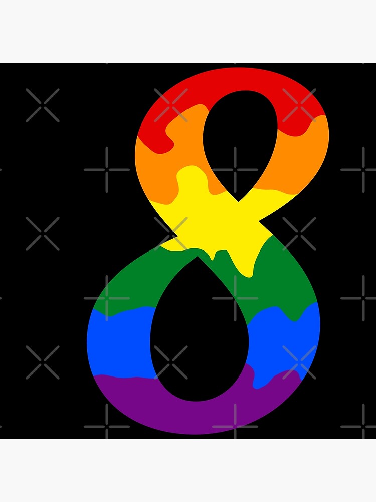 "Number 8 - PRIDE Color Splash" Art Print for Sale by royrahul | Redbubble