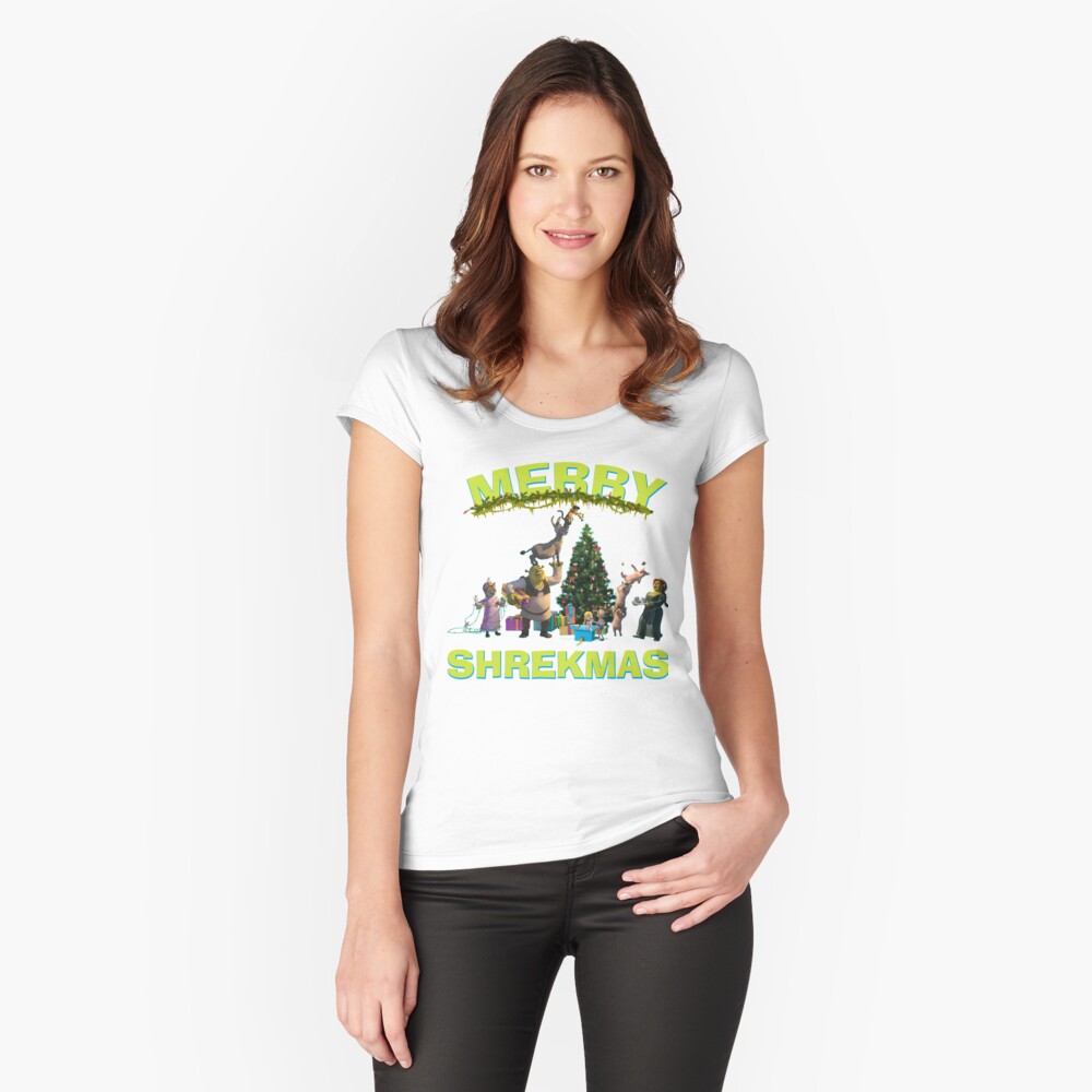 "Shrek Merry Shrekmas Christmas Cast Portrait" Essential T-Shirt for ...