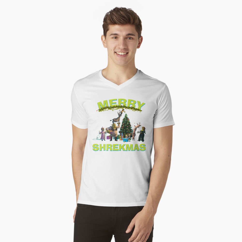 "Shrek Merry Shrekmas Christmas Cast Portrait" Essential T-Shirt for ...