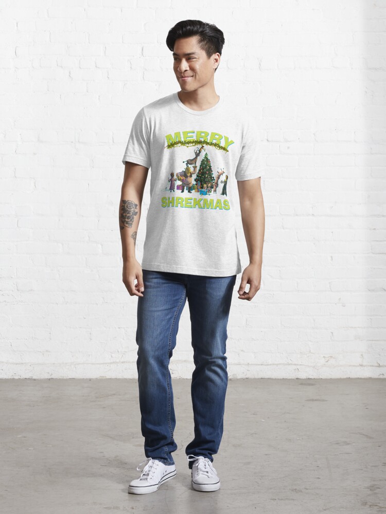 "Shrek Merry Shrekmas Christmas Cast Portrait" Essential T-Shirt for ...