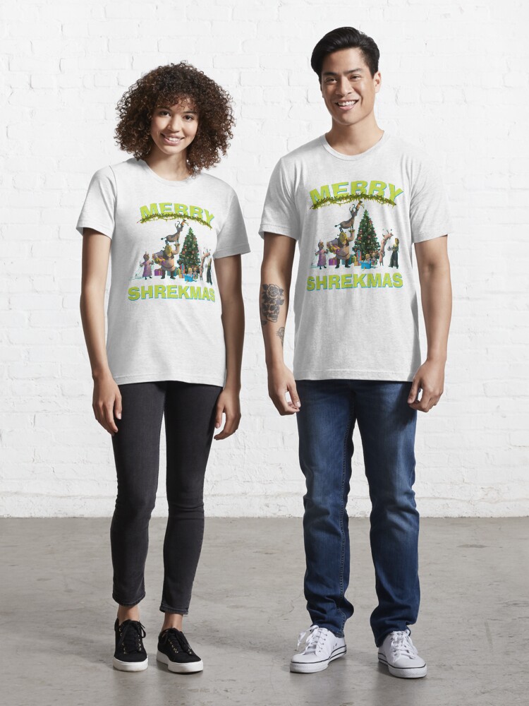 "Shrek Merry Shrekmas Christmas Cast Portrait" Essential T-Shirt for ...