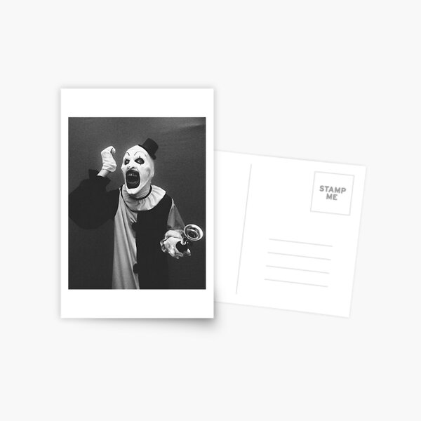 "Terrifier art the clown horror " Postcard for Sale by Printeddesignzz ...