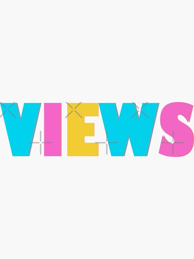 "VIEWS Podcast" Sticker for Sale by ArtInventor | Redbubble