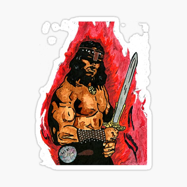 "Conan" Sticker for Sale by ArtDanielKeith | Redbubble