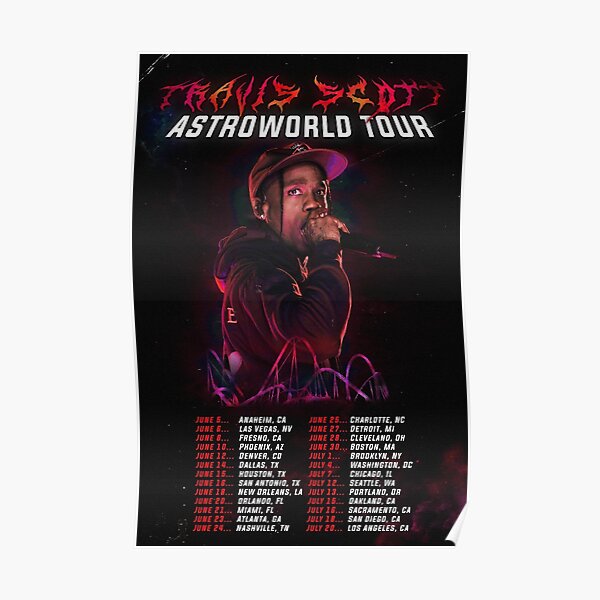 "Travis Astroworld Tour " Poster for Sale by JoeMahoney | Redbubble