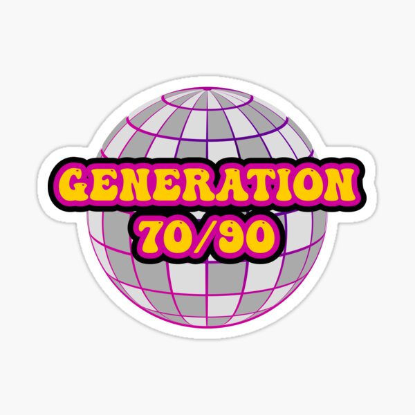 "Generation 70/90" Sticker for Sale by Generation70-90 | Redbubble