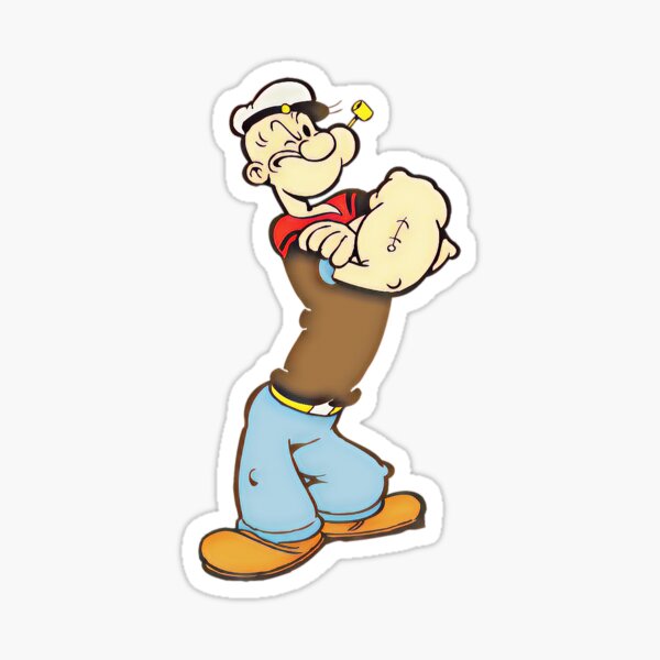 "Popeye" Sticker for Sale by eva-aestheticcc | Redbubble