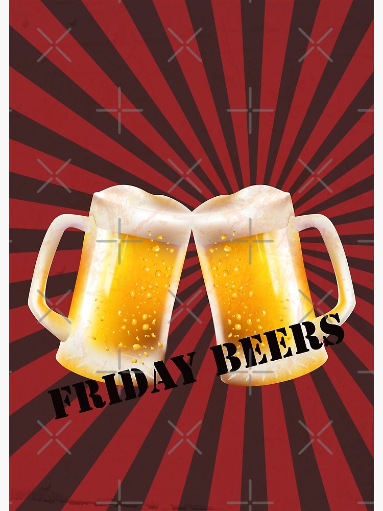 "Vintage friday beers" Poster for Sale by leewarddesign | Redbubble
