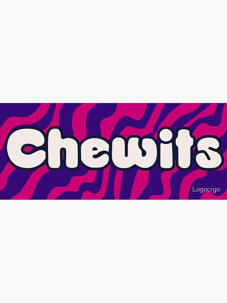 "'Chewits' packaging branding (1980s)" Sticker for Sale by Logocryo ...