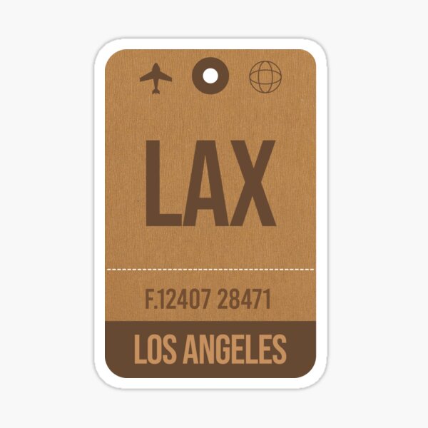 "Los Angeles, LAX, USA Flughafen Vintage Gepäckanhänger Geschenkidee ...