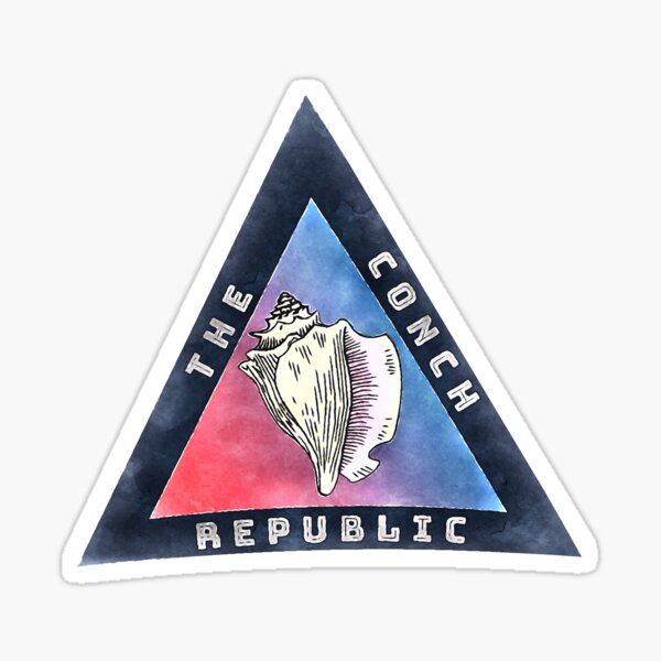 "The Conch Republic in Pirate Sunset" Sticker for Sale by ...