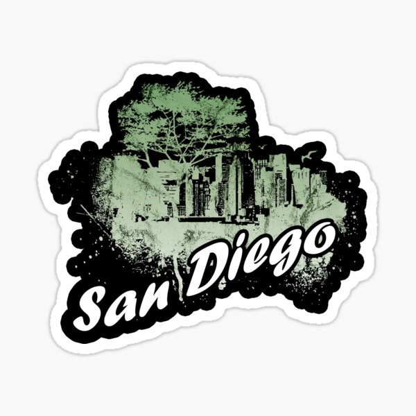 "San Diego" Sticker by titanosdesign | Redbubble