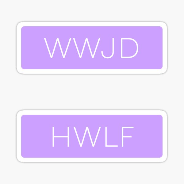 "WWJD and HWLF Sticker Pack in Purple! What Would Jesus Do and He Would ...