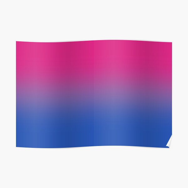 Bisexual Pride Flag Gradient Poster For Sale By Justgottadraw Redbubble