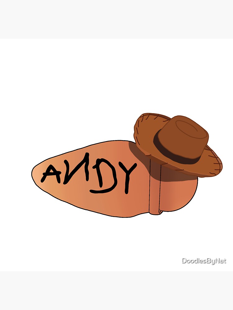 "Andy Labeled Boot with Cowboy Hat" Sticker for Sale by DoodlesByNat ...
