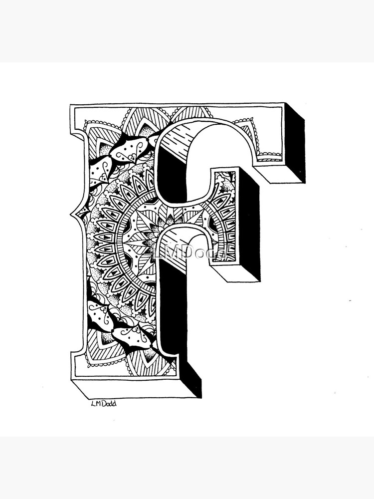 Póster «F - Mandala N ° 1 dentro del alfabeto N ° 1» de LMDodd | Redbubble