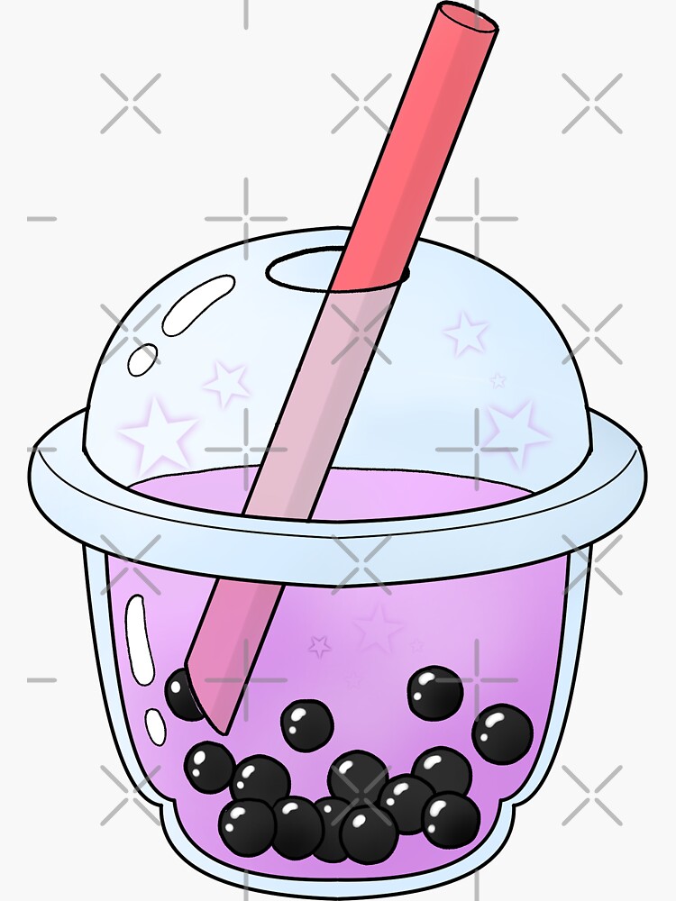 "Mini Taro Boba" Sticker for Sale by DragonGemPara | Redbubble
