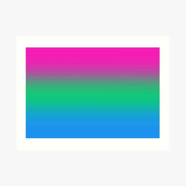 "Polysexual Pride Flag Gradient" Art Print by JustGottaDraw | Redbubble