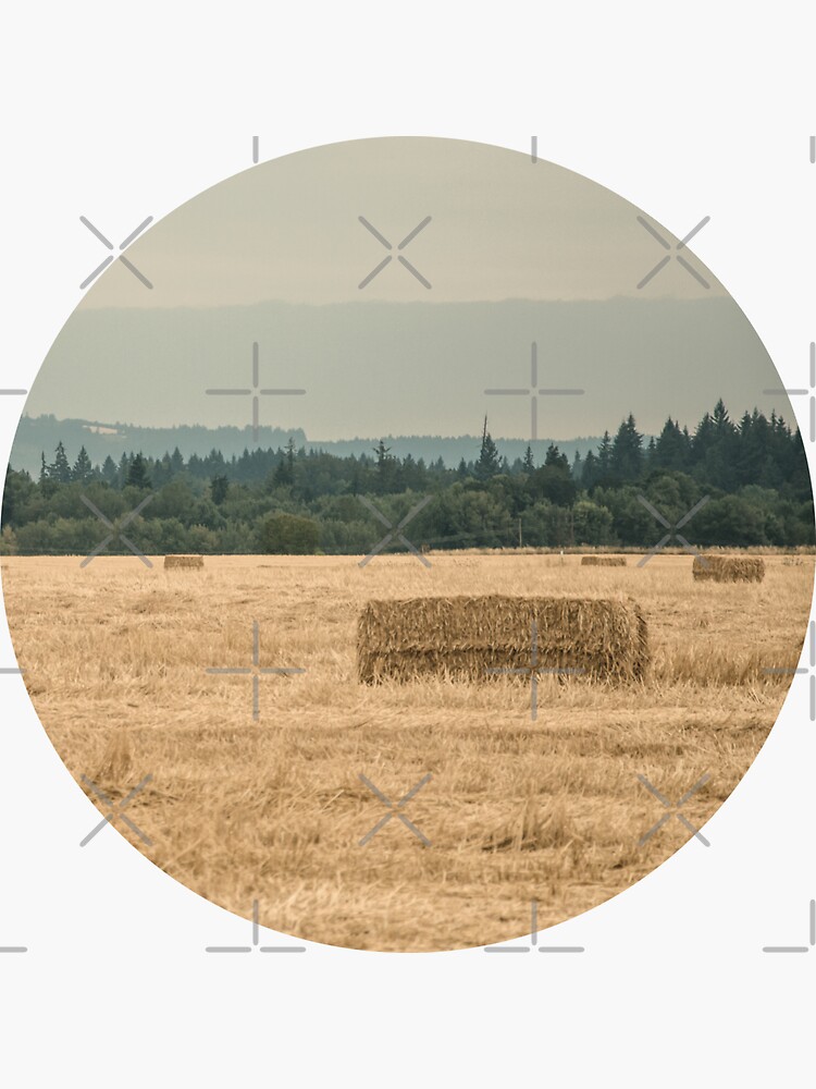 "Hay Bales" Sticker by awanderingsoul | Redbubble