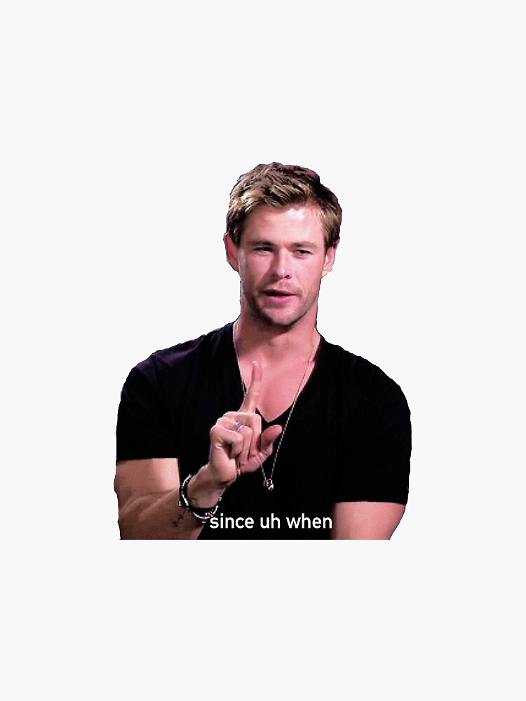 "since uh when" Sticker for Sale by Dridge11 | Redbubble