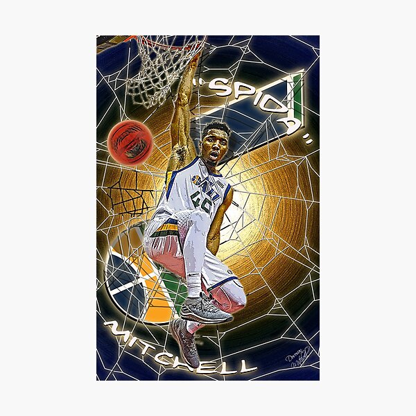 Donovan Mitchell Spida Wall Art | Redbubble