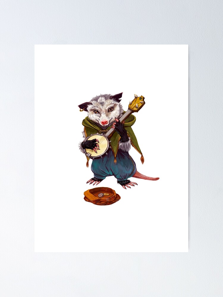 "Cute Possum banjo" Poster for Sale by Sladi-for-soul | Redbubble