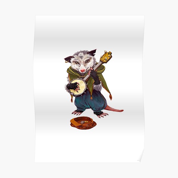 "Cute Possum banjo" Poster for Sale by Sladi-for-soul | Redbubble