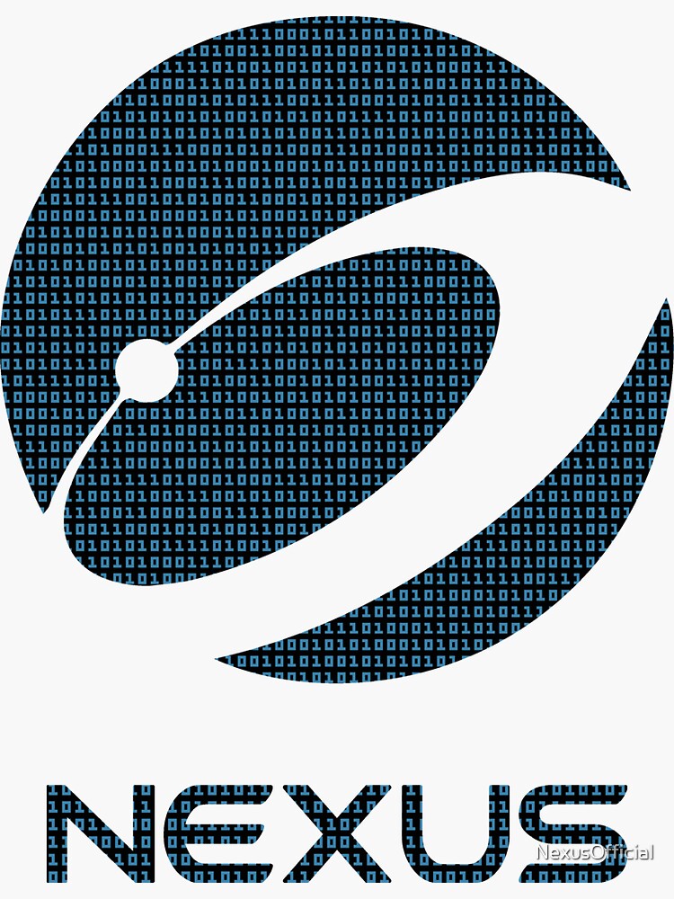 "Nexus Official Globe Binary Code" Sticker by NexusOfficial | Redbubble