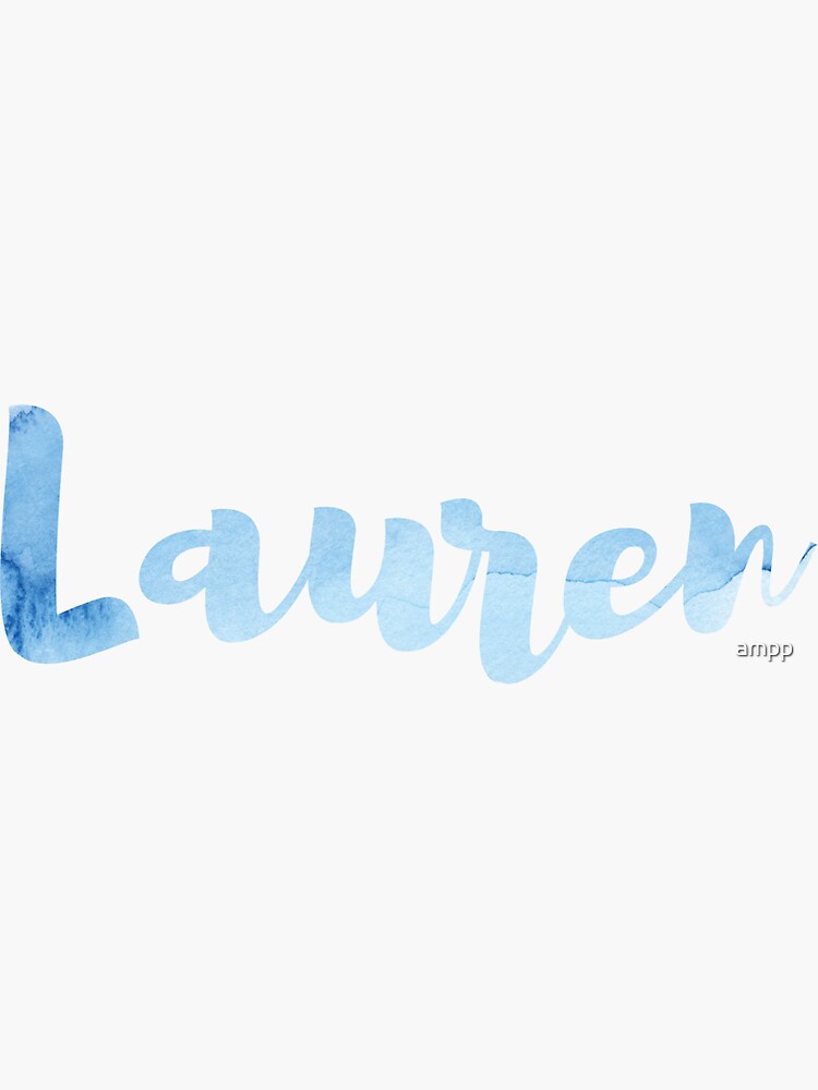 "Lauren" Sticker for Sale by ampp | Redbubble