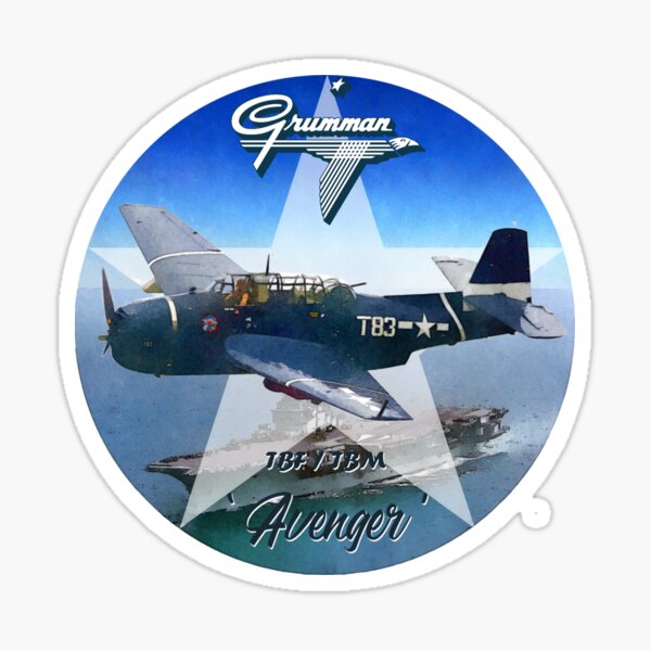 "Grumman Avenger torpedo bomber" Sticker by MichaelEpp | Redbubble