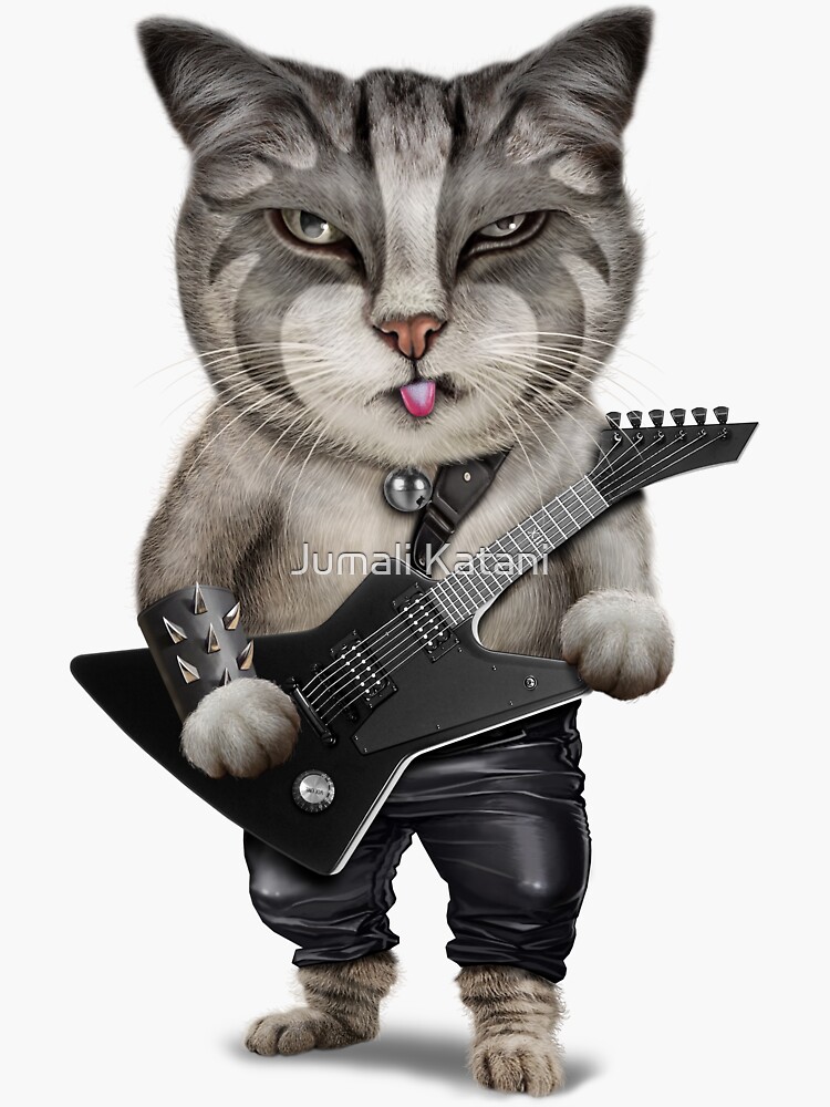 "METALCAT" Sticker by MEDIACORPSE | Redbubble