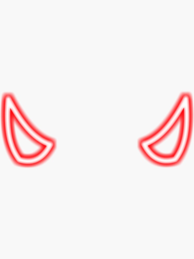 Pegatina «Cuernos de neón rojo» de PaigeKueppers03 | Redbubble